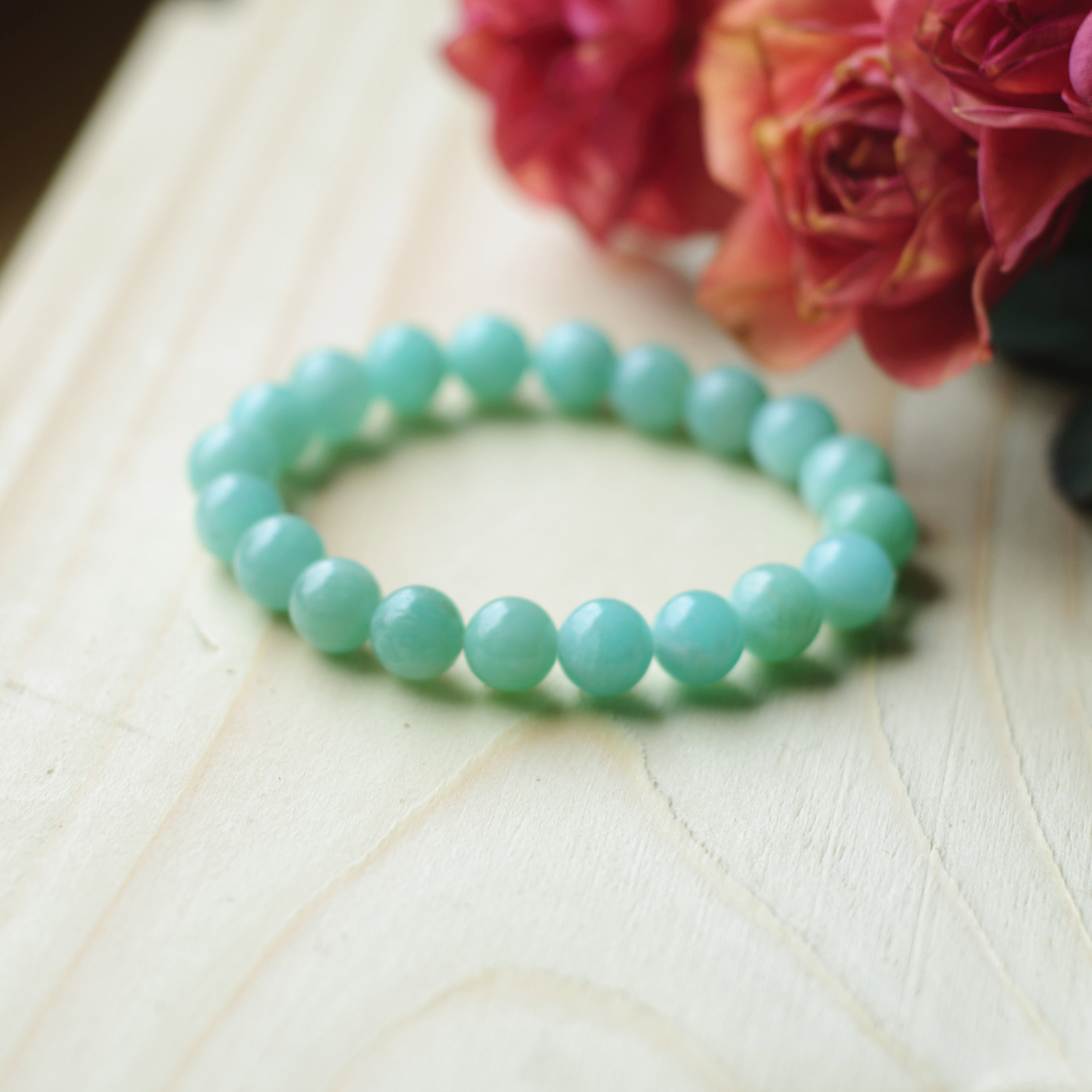 Amazonito apyrankė 10 mm - Gydomieji Akmenys