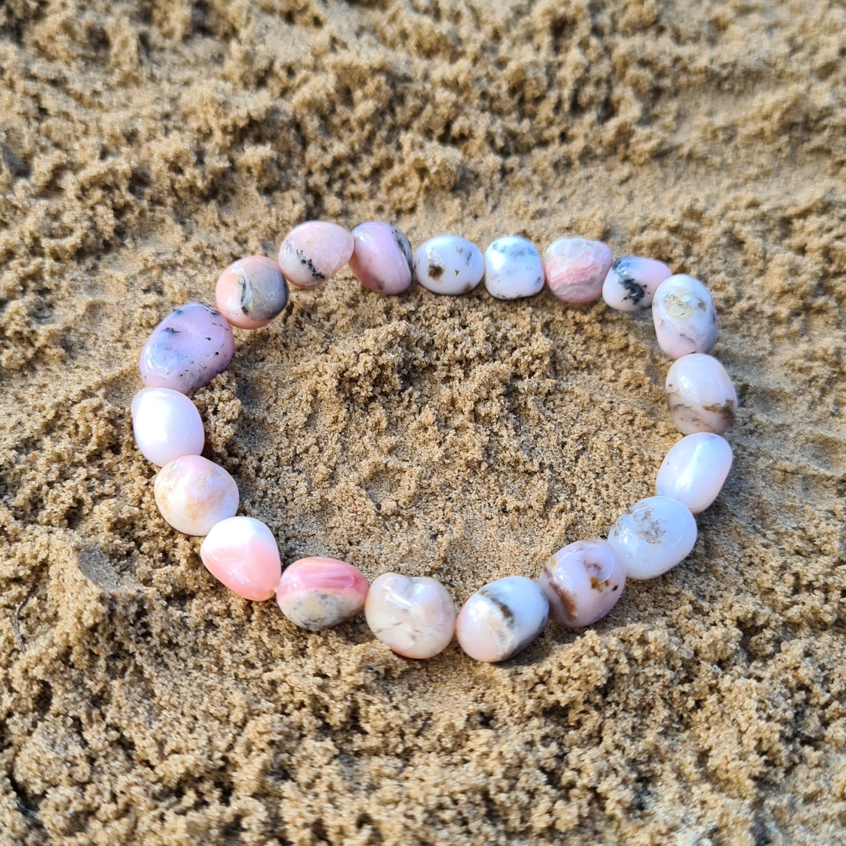 Andų opalo apyrankė Nelygūs rutuliukai - Gydomieji Akmenys