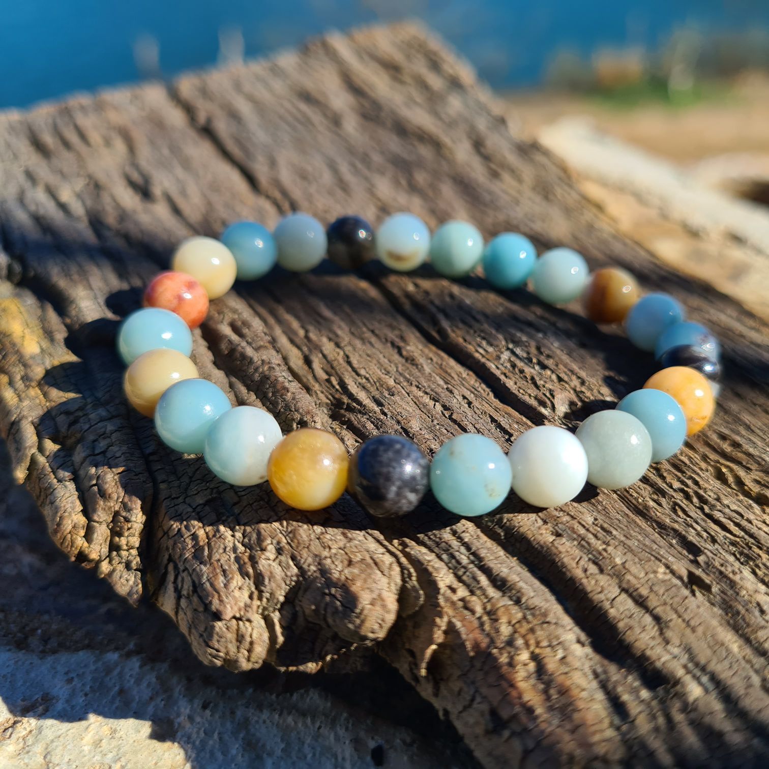 Amazonito apyrankė 8 mm. - Gydomieji Akmenys